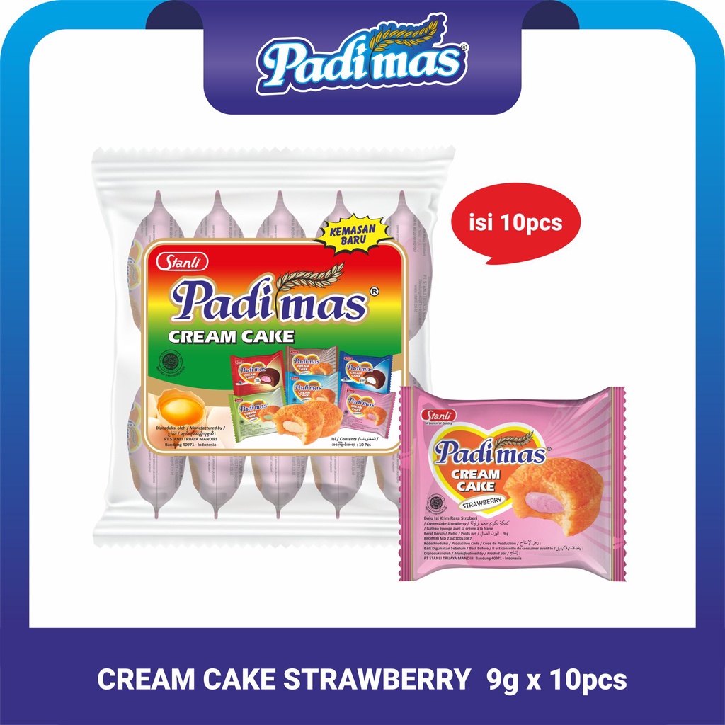 Jual Padimas Cream Cake (Bolu Isi) Strawberry 9g - Ball isi 10pcs ...