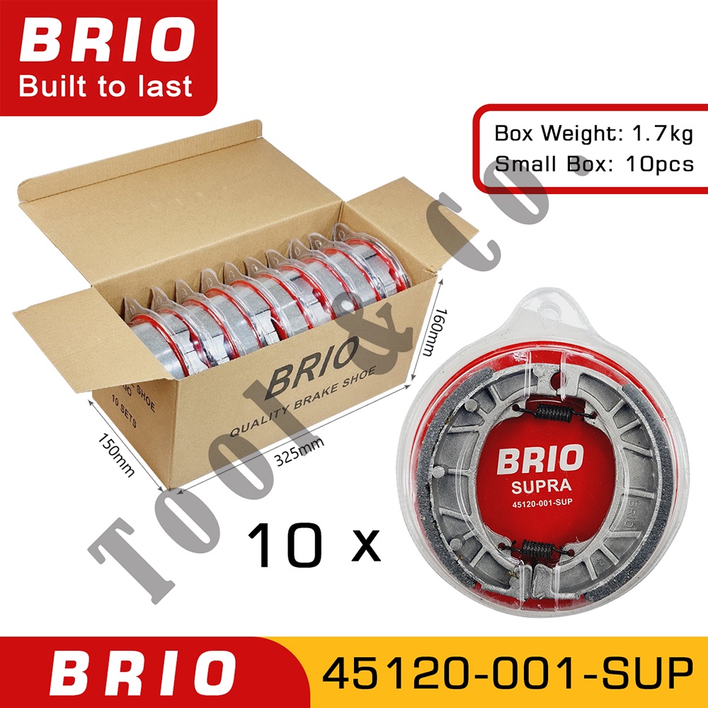 Jual BRIO BRAKE SHOE 45120-001-SUP KAMPAS REM TROMOL BELAKANG SUPRA ...