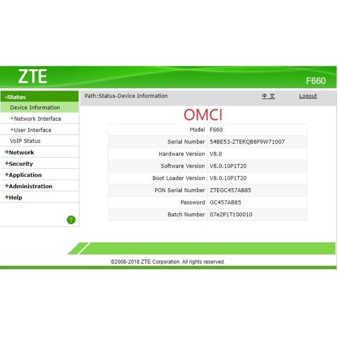 Jual ZTE F660 V8 OMCI Gpon ONT WiFi | ONU ZTE F660 V8.0 FTTH versi OMCI | Shopee Indonesia