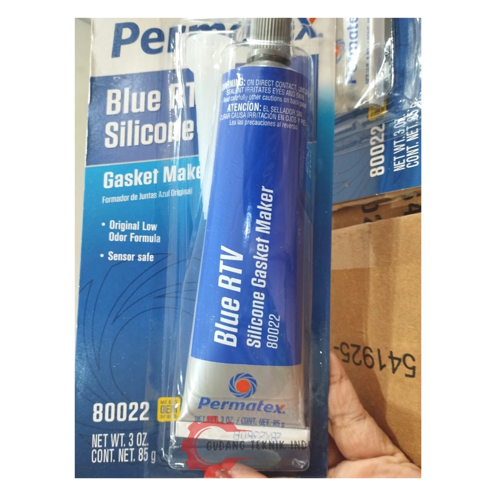 Jual Lem Blue RTV Silicone Gasket Maker 80022 PERMATEX / Lem Blue RTV ...
