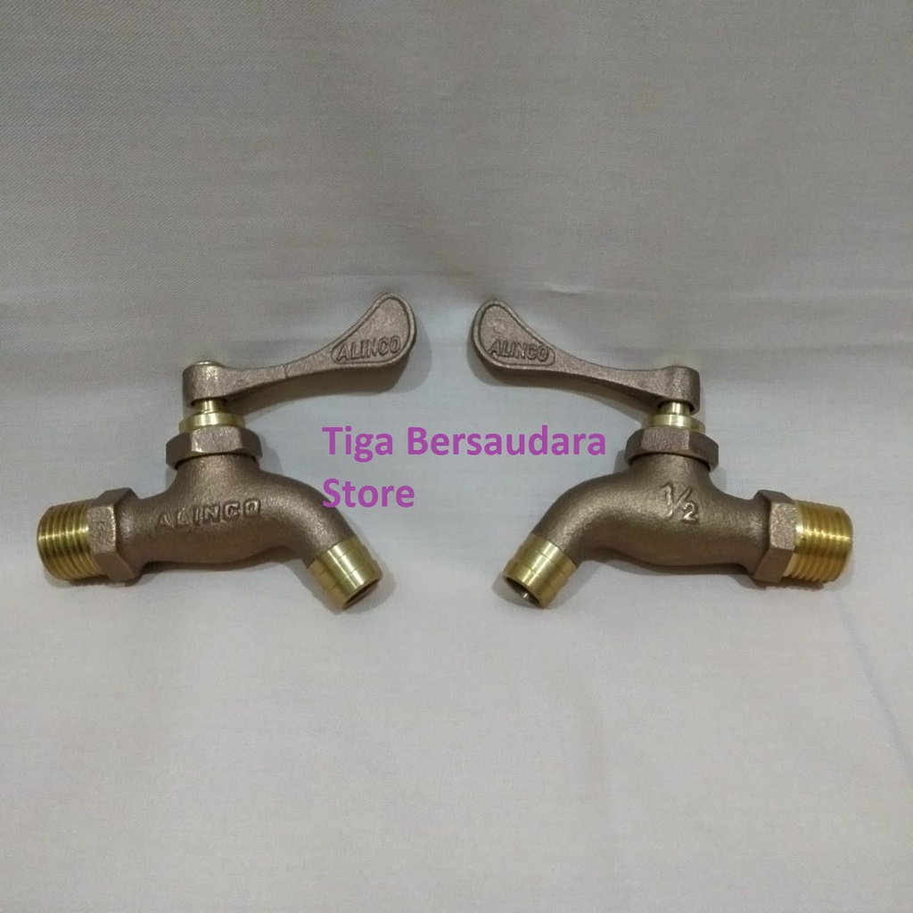Jual kran air alinco kuningan 1/2" / keran taman awet kran luar 1/2 ...