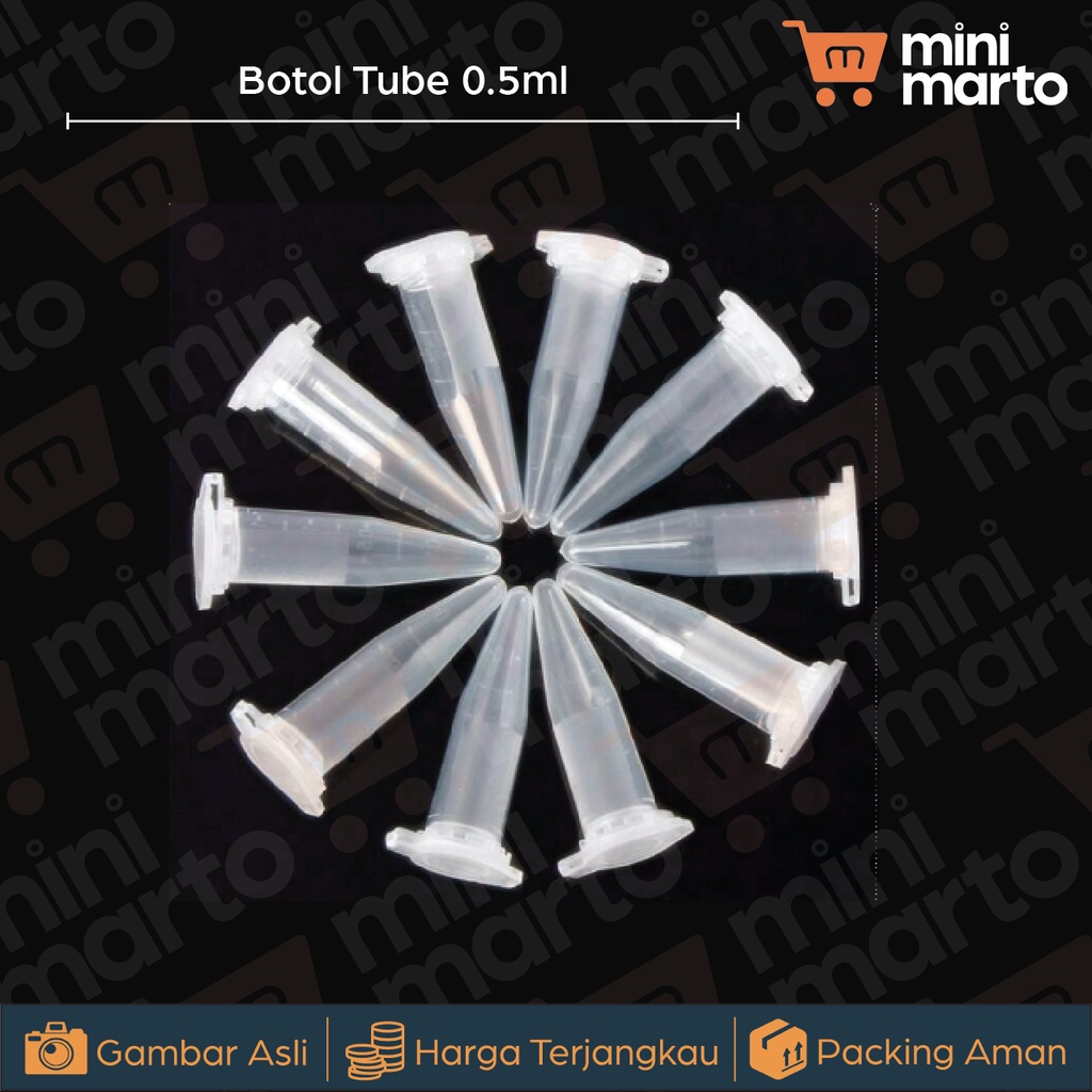 Jual Ecer Satuan Botol Tube Lem Tester Kosong 0.5 ml Microtube Micro ...