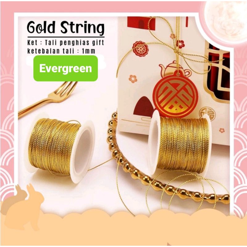 Jual GOLD STRING TALI STRING EMAS TALI EMAS TALI HANGTAG TALI METALIK ...