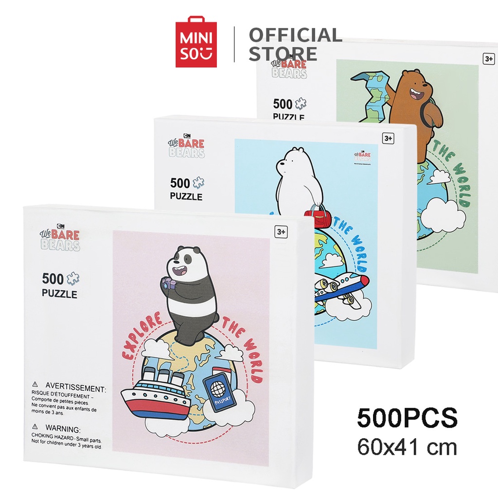 Jual MINISO - Puzzle We Bare Bears 500pcs Mainan Puzzle Mainan Anak ...