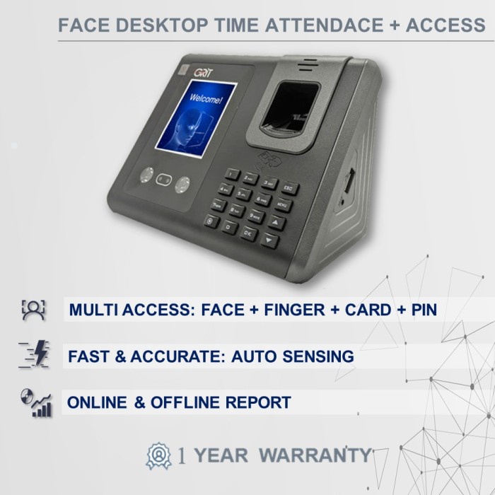 Jual Absensi Mesin Absensi Absen Sidik Jari & Wajah/Muka Fingerprint Face Reader | Shopee Indonesia