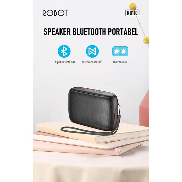 Jual ROBOT RB110 SPEAKER BLUETOOTH 5.0 TWS SUPPORT MICROSD RB 110 | Shopee Indonesia