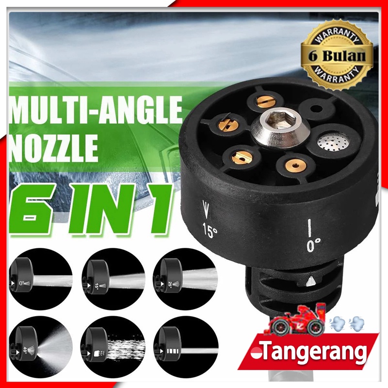 Jual 6in1 Nozzle High Pressure Washer 1/4 Inch Plastik Adjustable ...