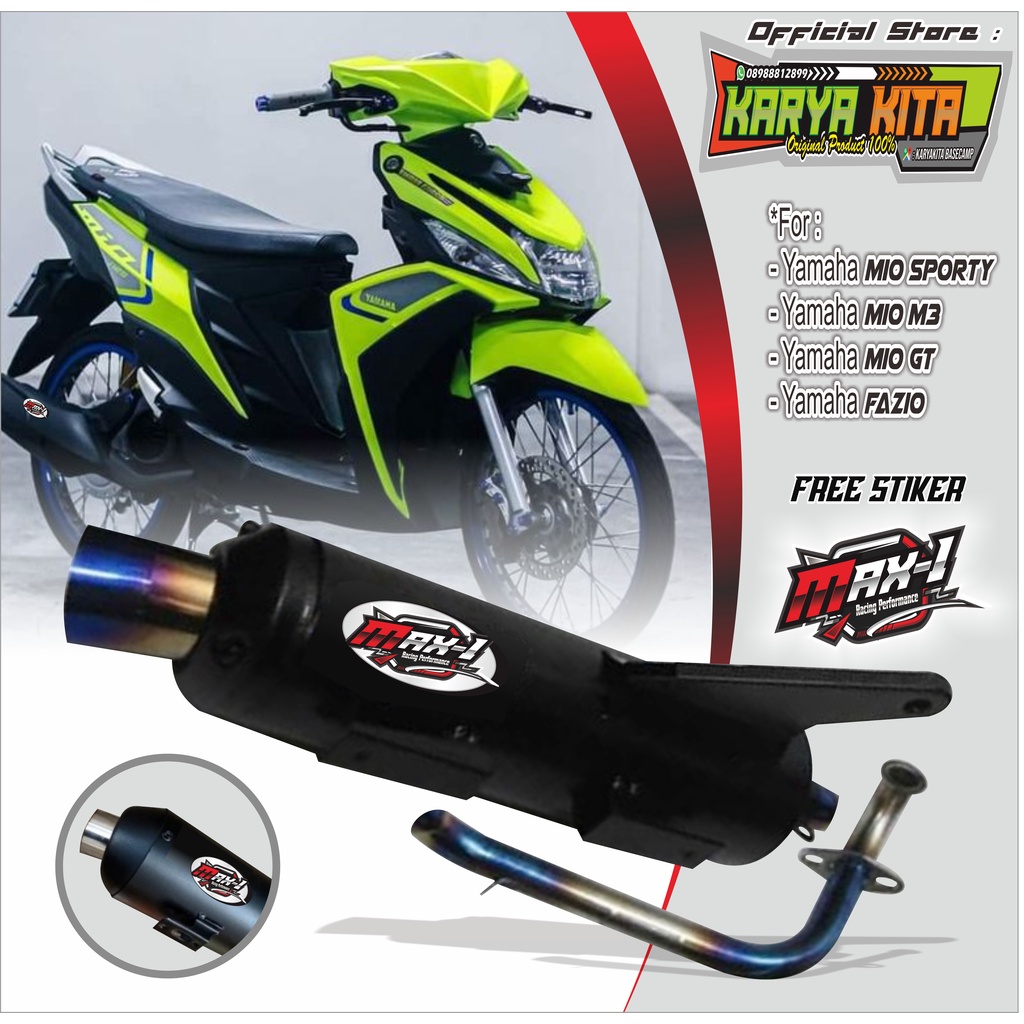 Jual Exhaust Knalpot Yamaha Mio M3 Soul Gt Smile Vino J Z Free Go Gear ...