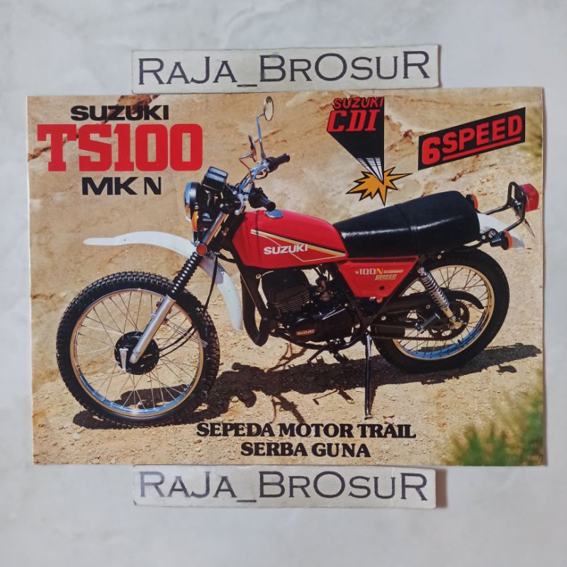 Jual Poster brosur katalog leaflet jadul lawas Suzuki TS100 MKN TS 100 ...