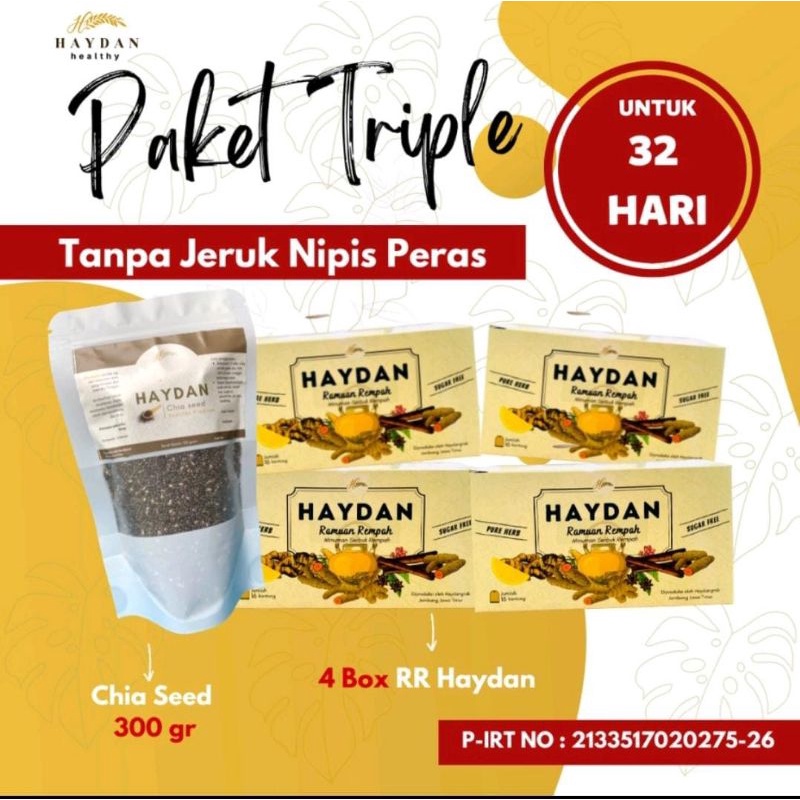 Jual PAKET HAYDAN TRIPLE | PAKET 1 BULAN | Shopee Indonesia