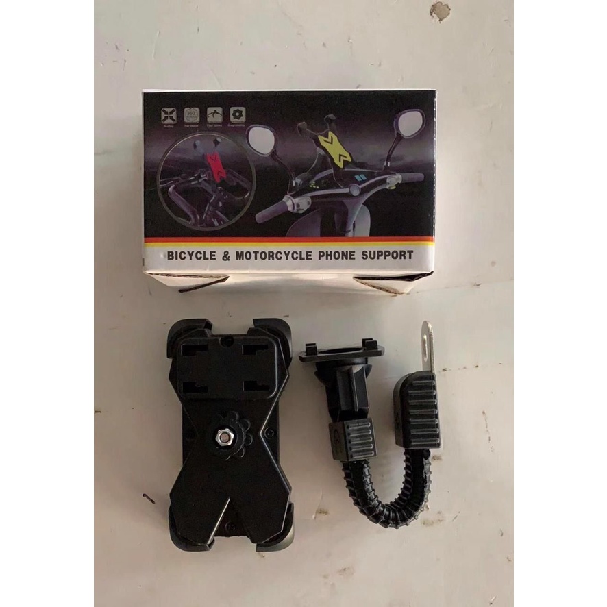 Jual holder hp motor hm06 tempat hp di motor Grab Gojek | Shopee Indonesia