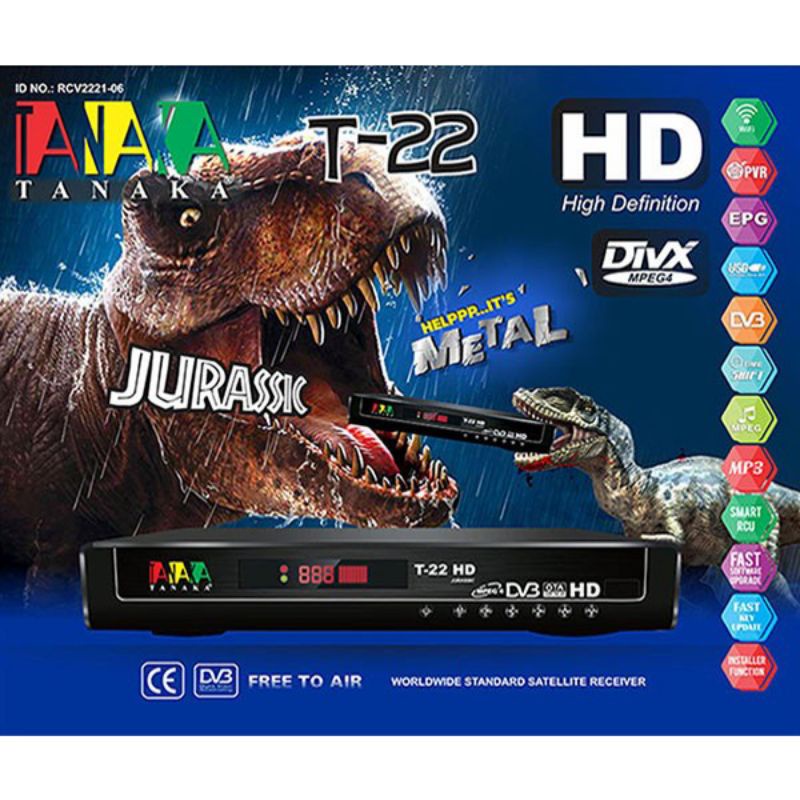 Jual RECEIVER PARABOLA T22 JURASSIC METAL HD MPEG4 ( SUPPORT BISSKEY ...