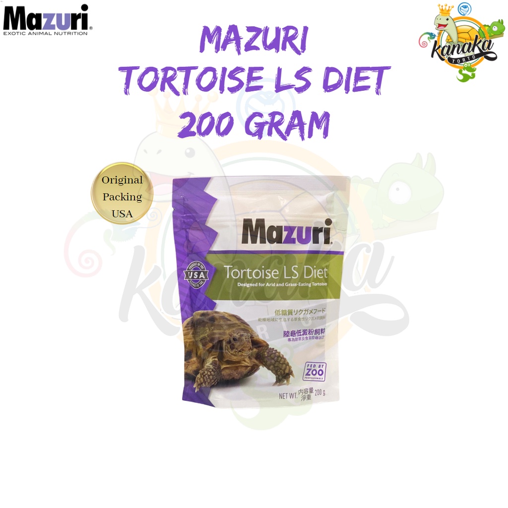 Jual MAZURI Tortoise LS Diet 200 Gram Original Pack Pelet Kura Aldabra ...