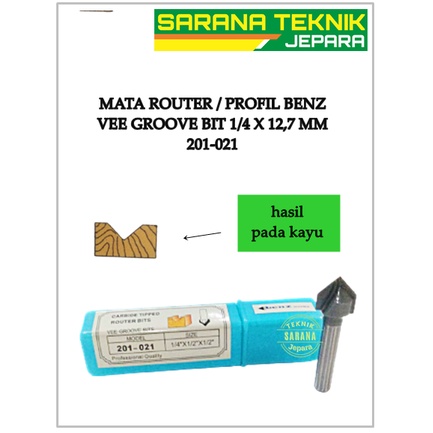 Jual Mata Router / Profil Vee Groove bit 12,7 mm Benz 201-021 | Shopee ...