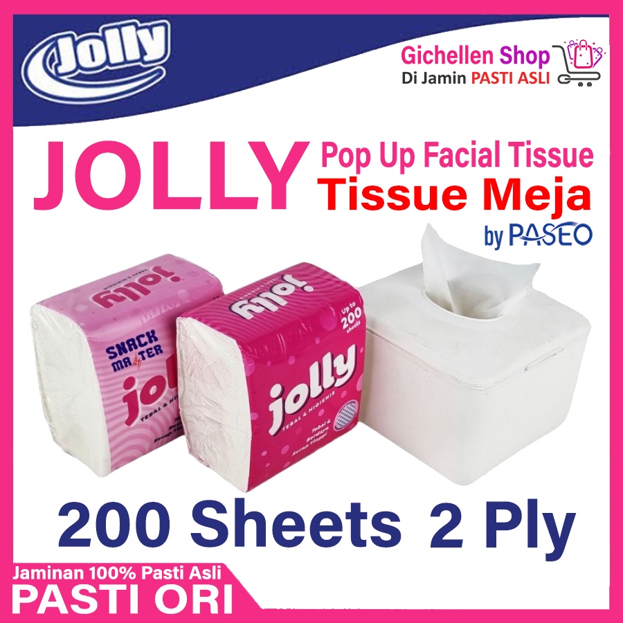 Jual Jolly Tisu Meja Pop Up Facial Tissue Meja Tisue 200 Sheet | Shopee ...