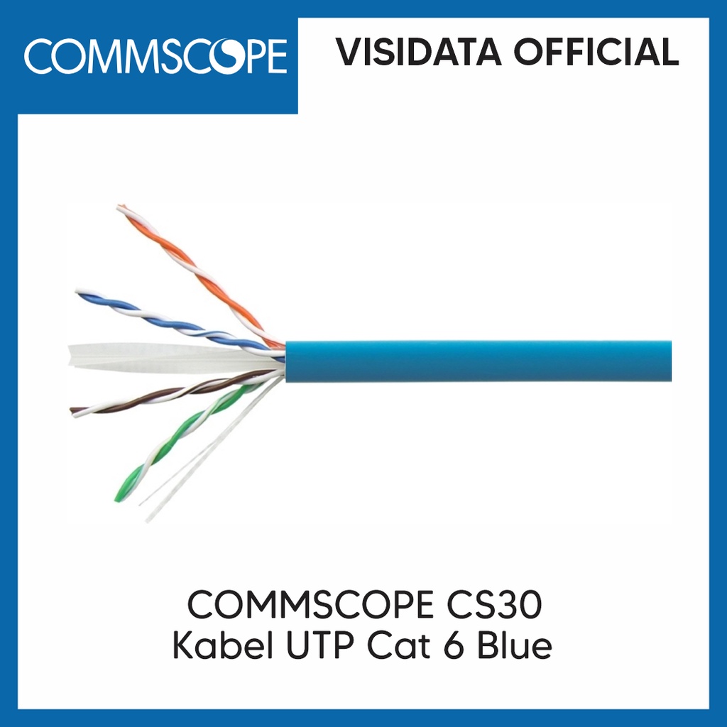 Jual Kabel UTP DATA LAN Cat 6 Commscope Amp Original - Meteran | Shopee ...