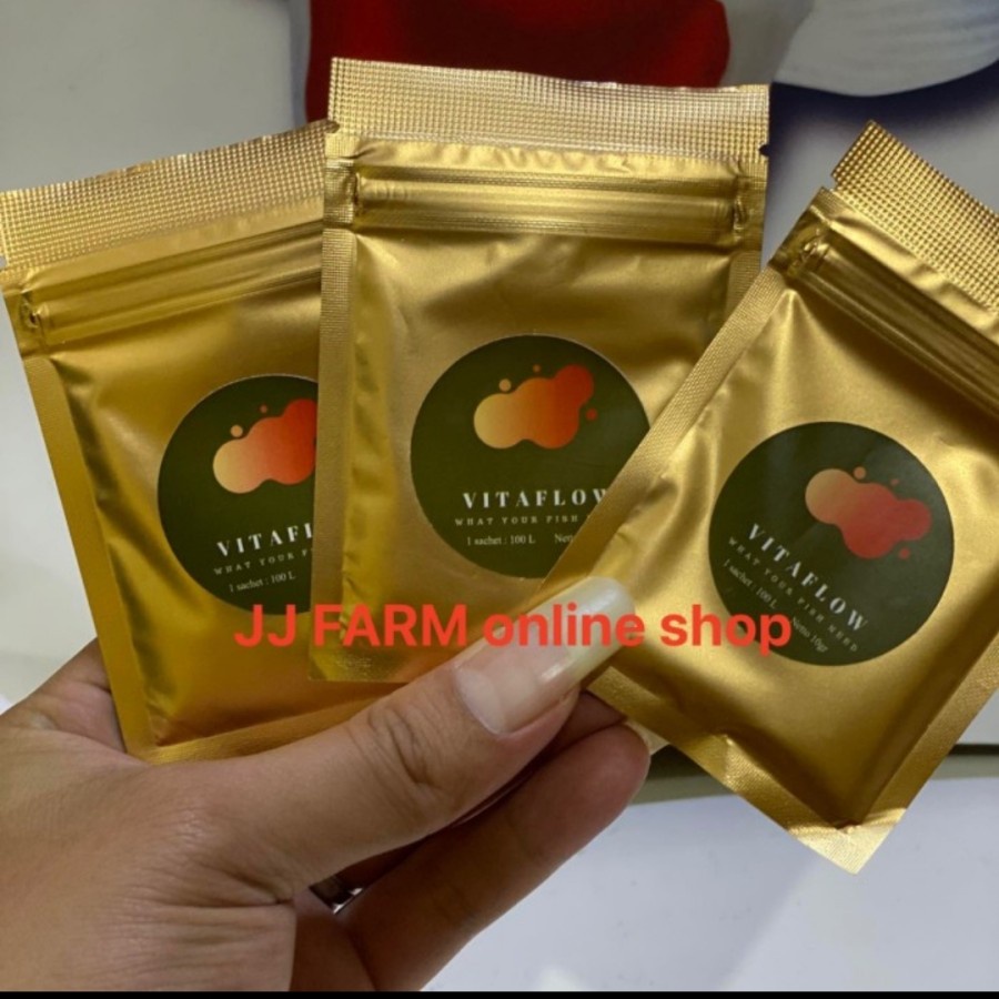 Jual Vitaflow suplemen obat ikan vitamin ikan hias koi cupang louhan ...