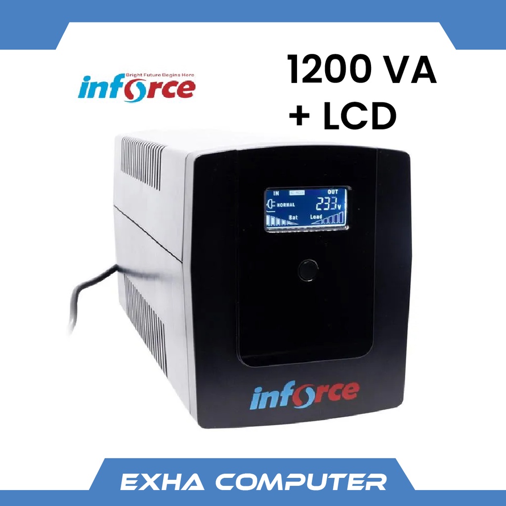 Jual UPS Inforce 1200VA with AVR Stabilizer Stavolt LCD Display IF 1200 ...