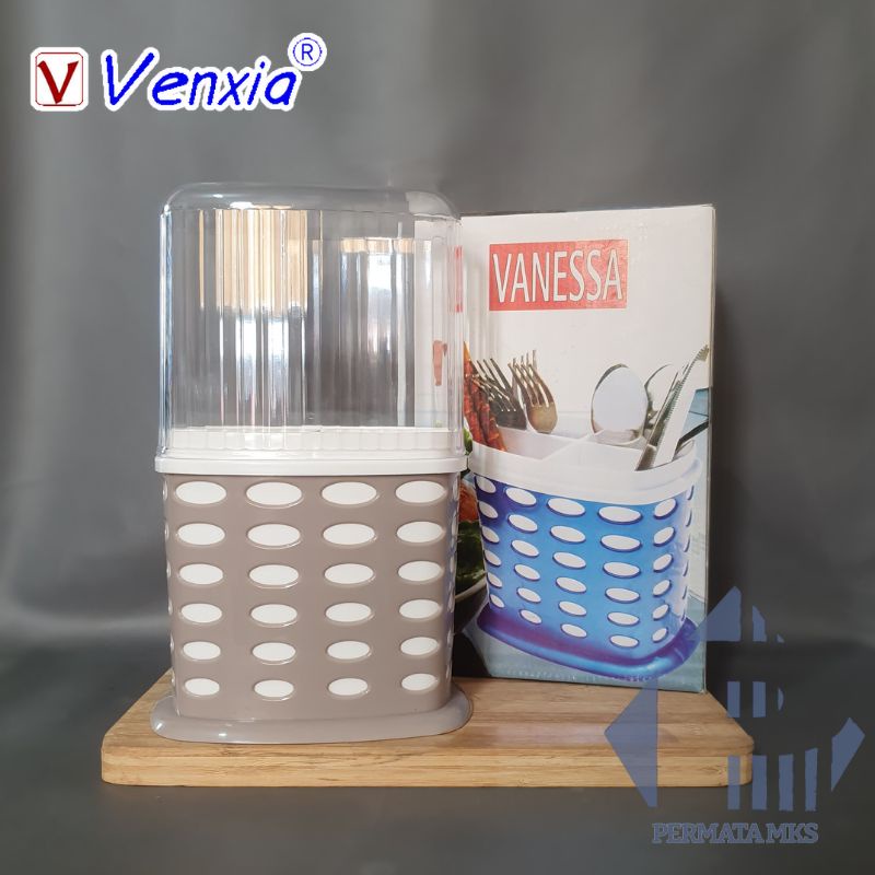Jual Tempat Sendok Tutup Besar Venxia Plastik Tebal Transparan Vanessa ...