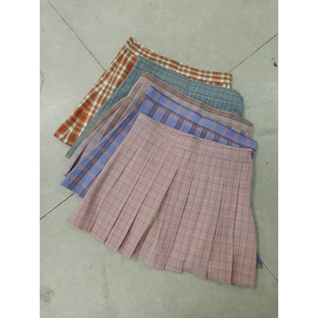 Jual ROK JK Korean mini skirt celana WANITA preppy plaid rok lipit ...