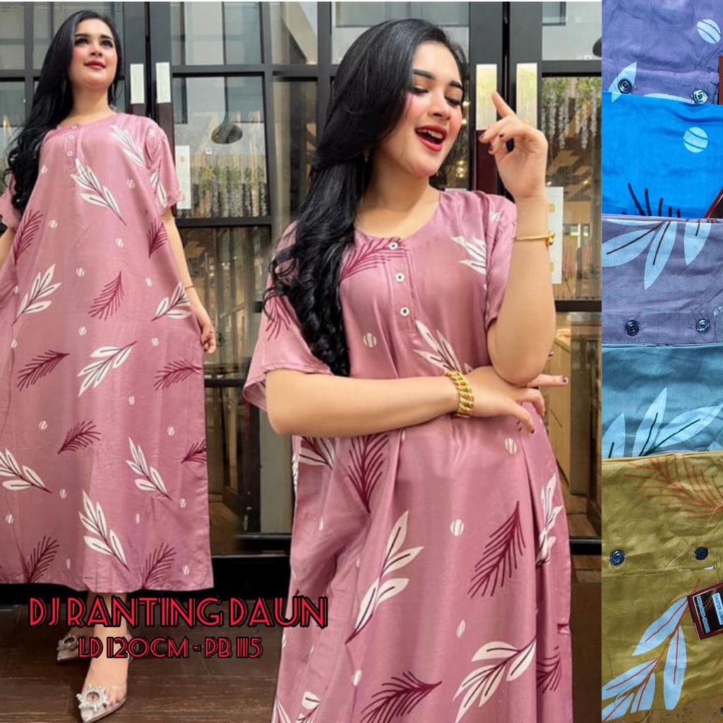 Jual Daster Jumbo Rayon Adem Bumil Busui Kancing Depan Lengan Pendek ...