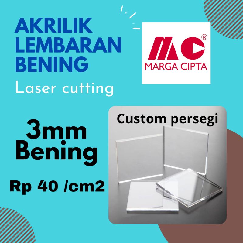Jual Akrilik Bening 3mm / Akrilik 3mm / Akrilik Lembaran / Akrilik ...