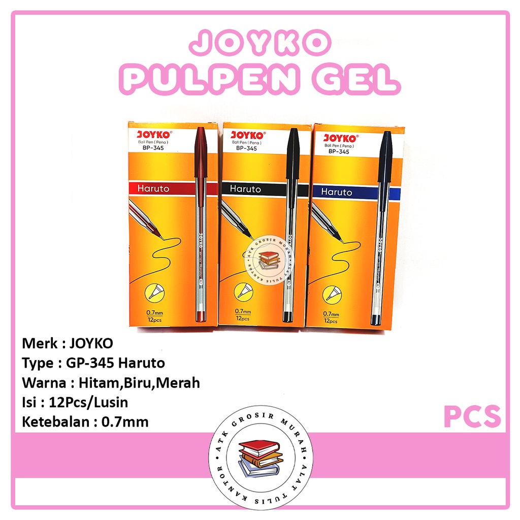 Jual JOYKO - Pulpen Ballpoint BP-345 Haruto - Lusin | Shopee Indonesia
