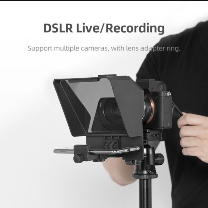 Jual Mini Teleprompter Portable Inscriber Autocue with Remote | Shopee ...