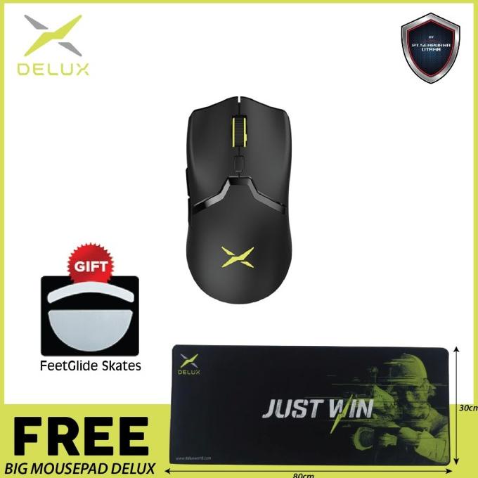Jual DELUX M800 PRO Wireless Gaming Mouse with PAW 3370 Sensor | Shopee Indonesia