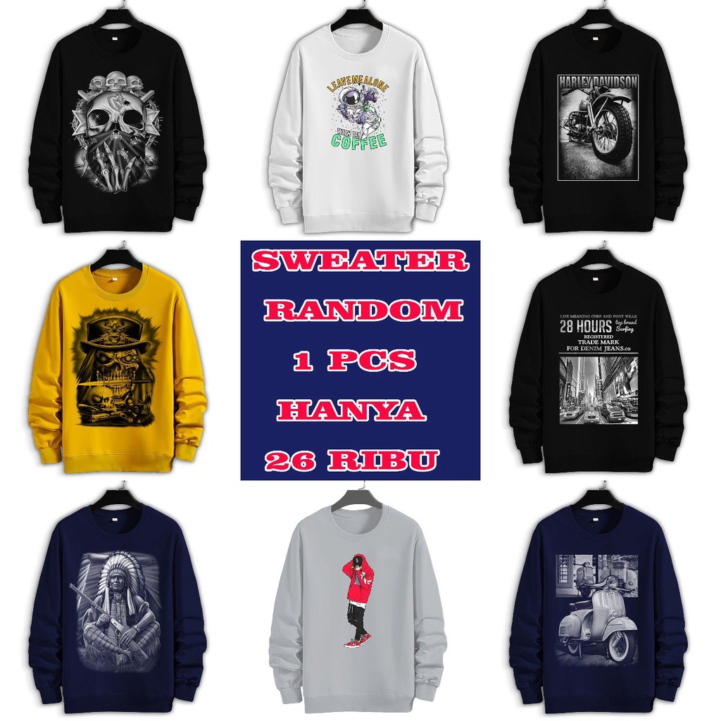 Jual SWEATER DISTRO (1PCS RANDOM) | Shopee Indonesia