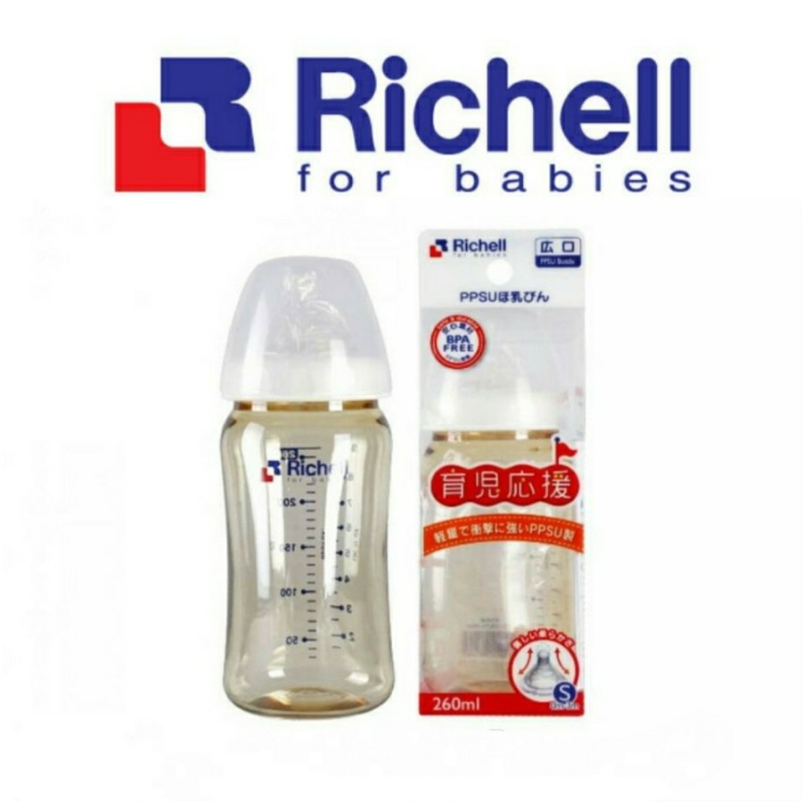 Jual Botol Richell wide neck 320ml PPSU | Shopee Indonesia