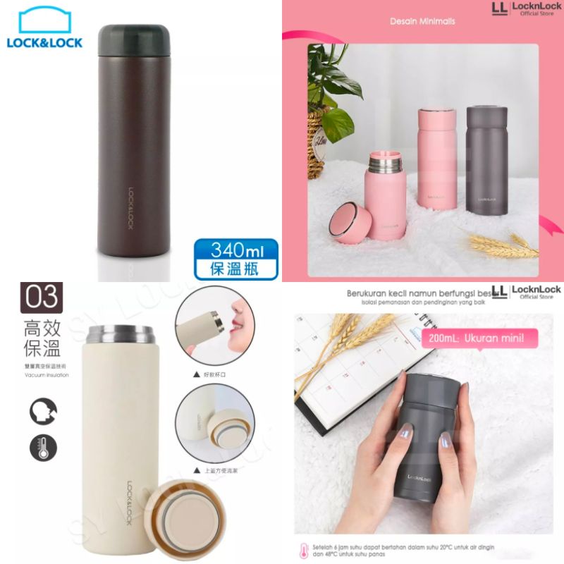 Jual LocknLock Minimal Tumbler 340ml LHC4174 GReY, Ivory & Merah / LocknLock Termos | Shopee ...