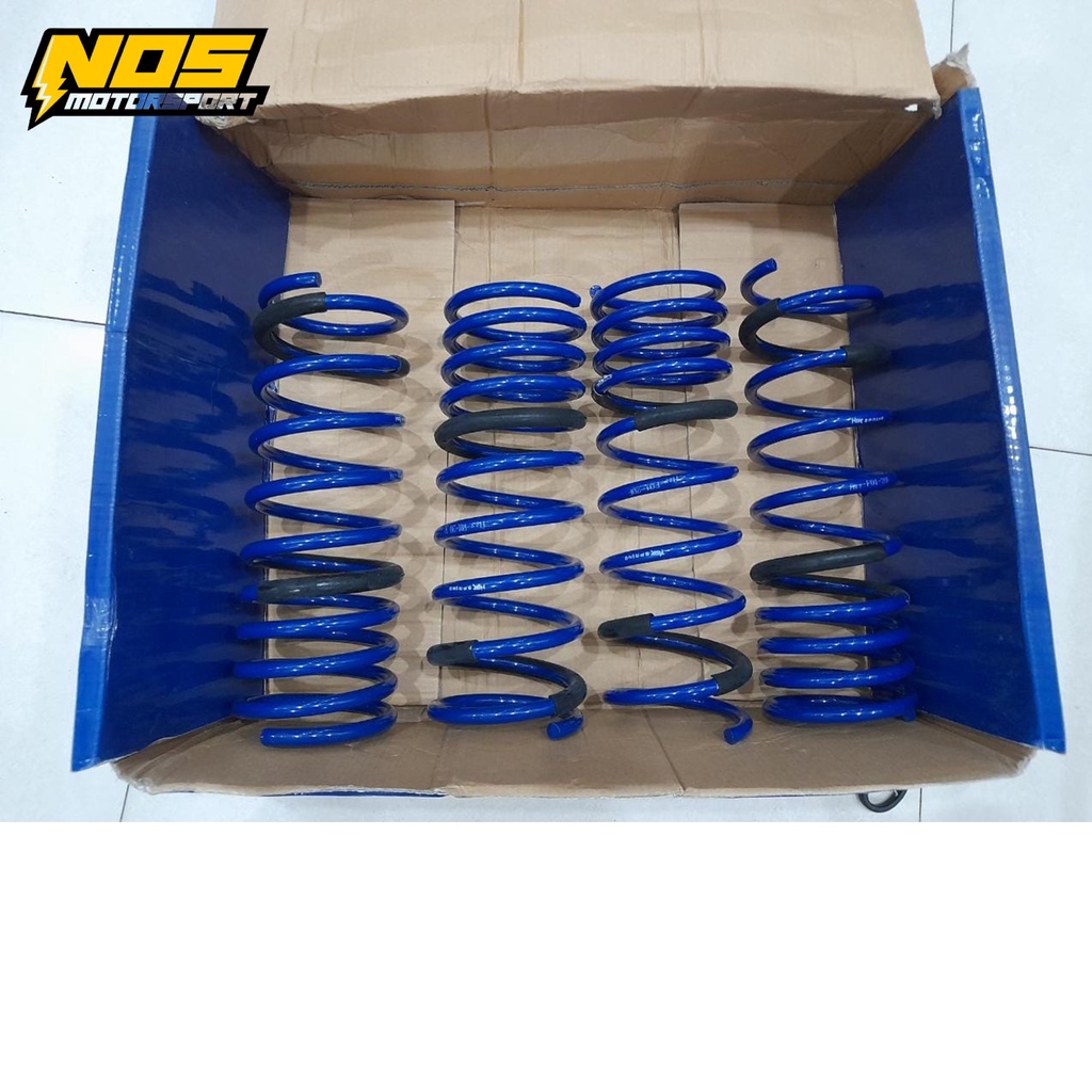 Jual PER CEPER/LOWERING KIT HSR WARNA BIRU UNTUK MOBIL BRIO AGYA AYLA ...
