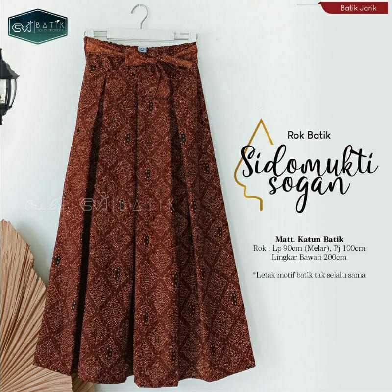 Jual Sidomukti Sogan Rok Batik Alusan Modern Kekinian Model Payung Bawah Klok Jumbo | Shopee ...