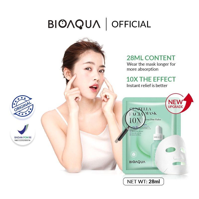 Jual BIOAQUA Sheet Mask Brightening 10x Centella Moisturizing ...