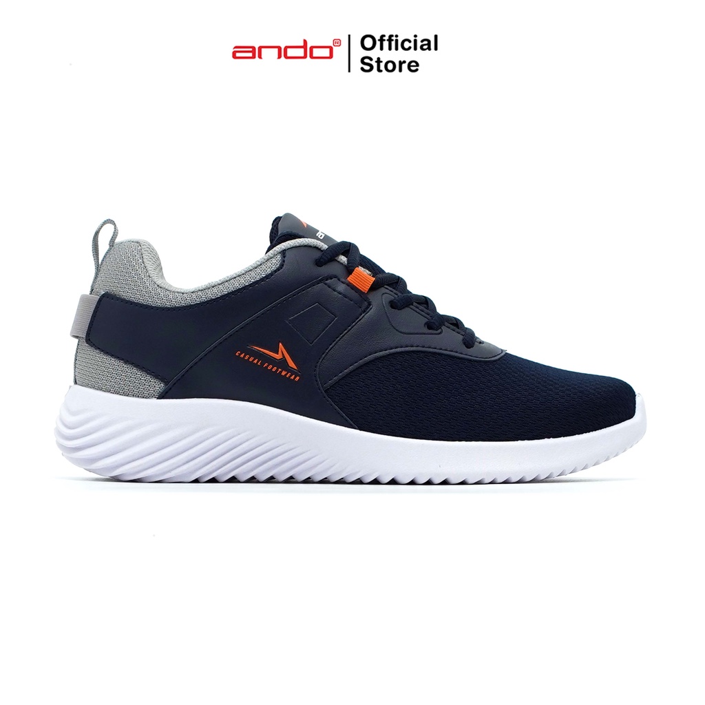 Jual Ando Official Sepatu Sneakers Gomery Pria Dewasa - Biru Tua/Abu ...