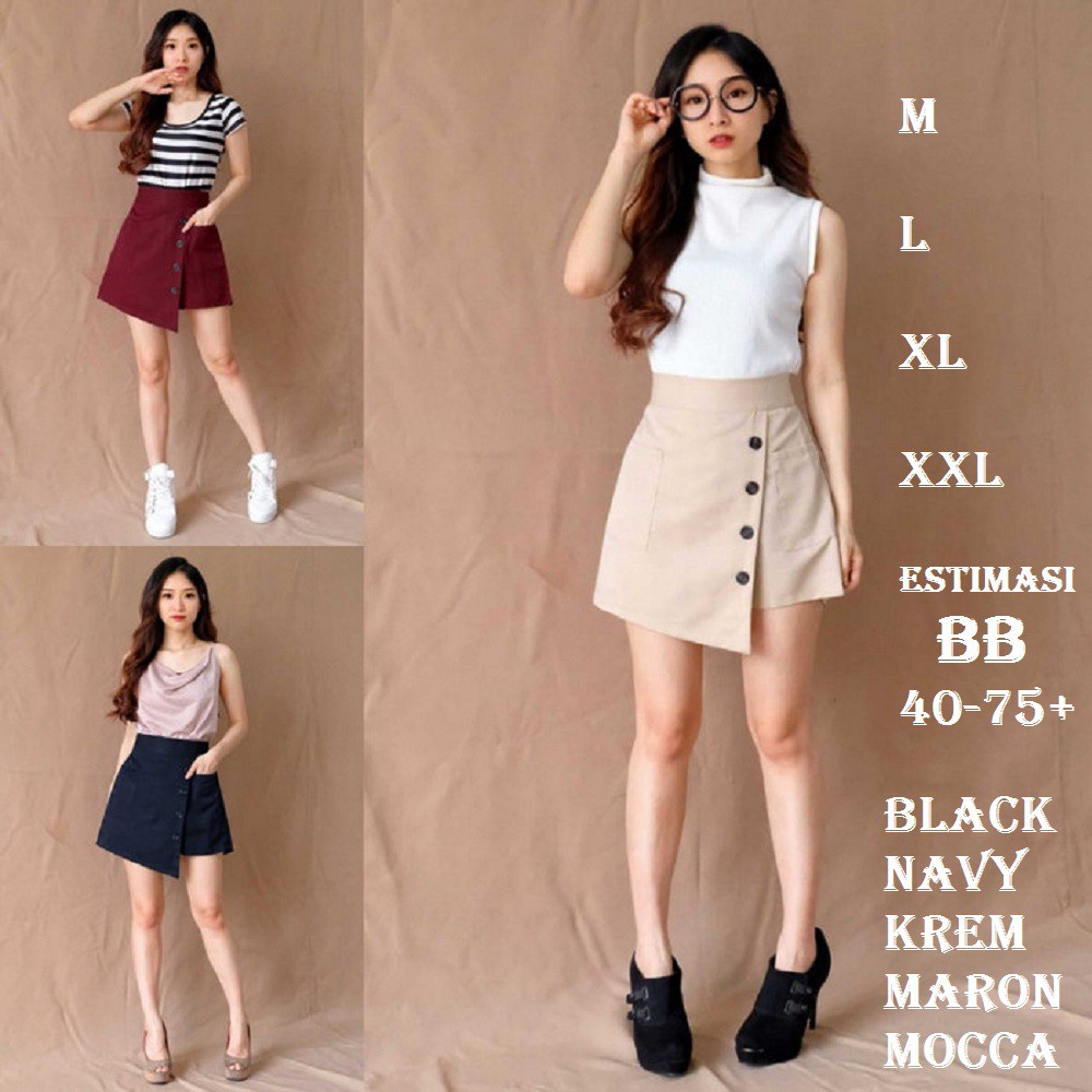 Jual Korean mini skirt /Rok celana /Hotpants / Rok mini | Shopee Indonesia