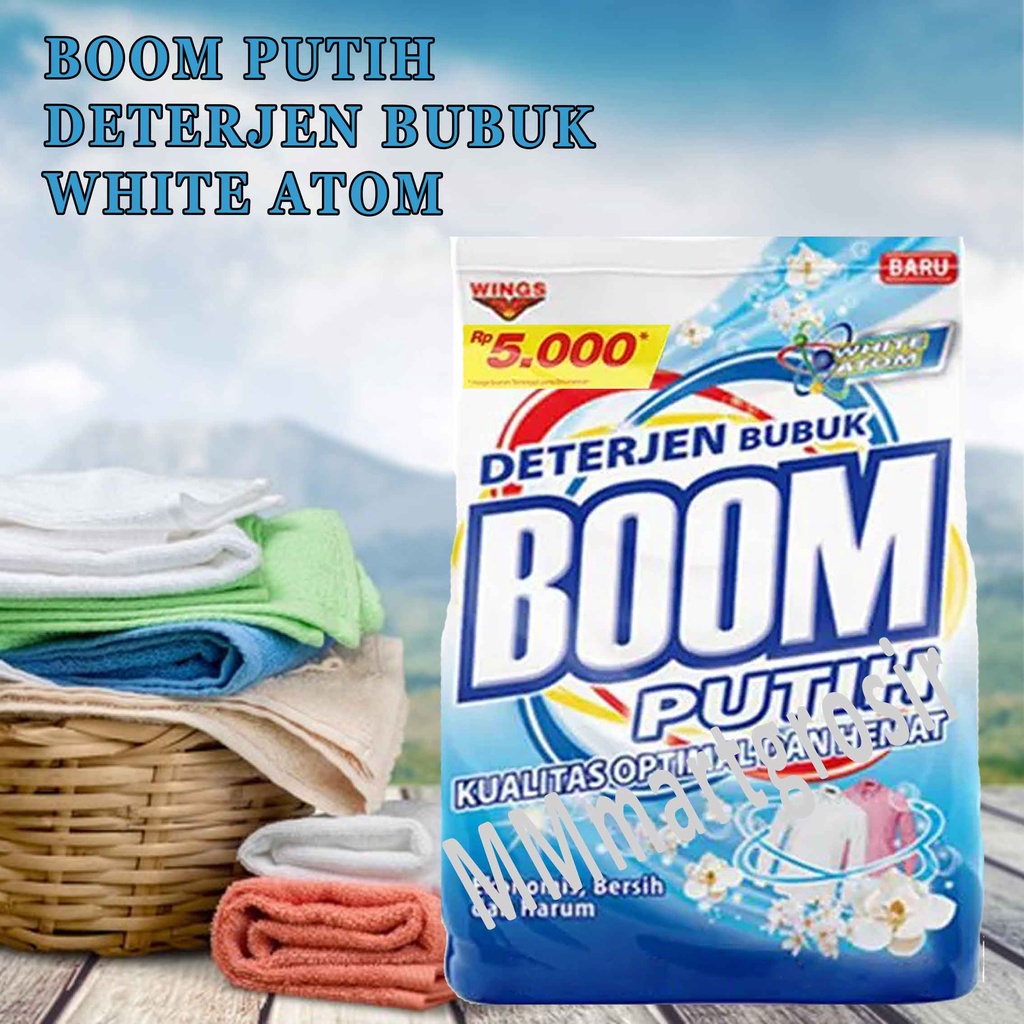 Jual WHITE BOOM/ Deterjen Bubuk/ Deterjen Ekonomi/ White Atom 300g ...