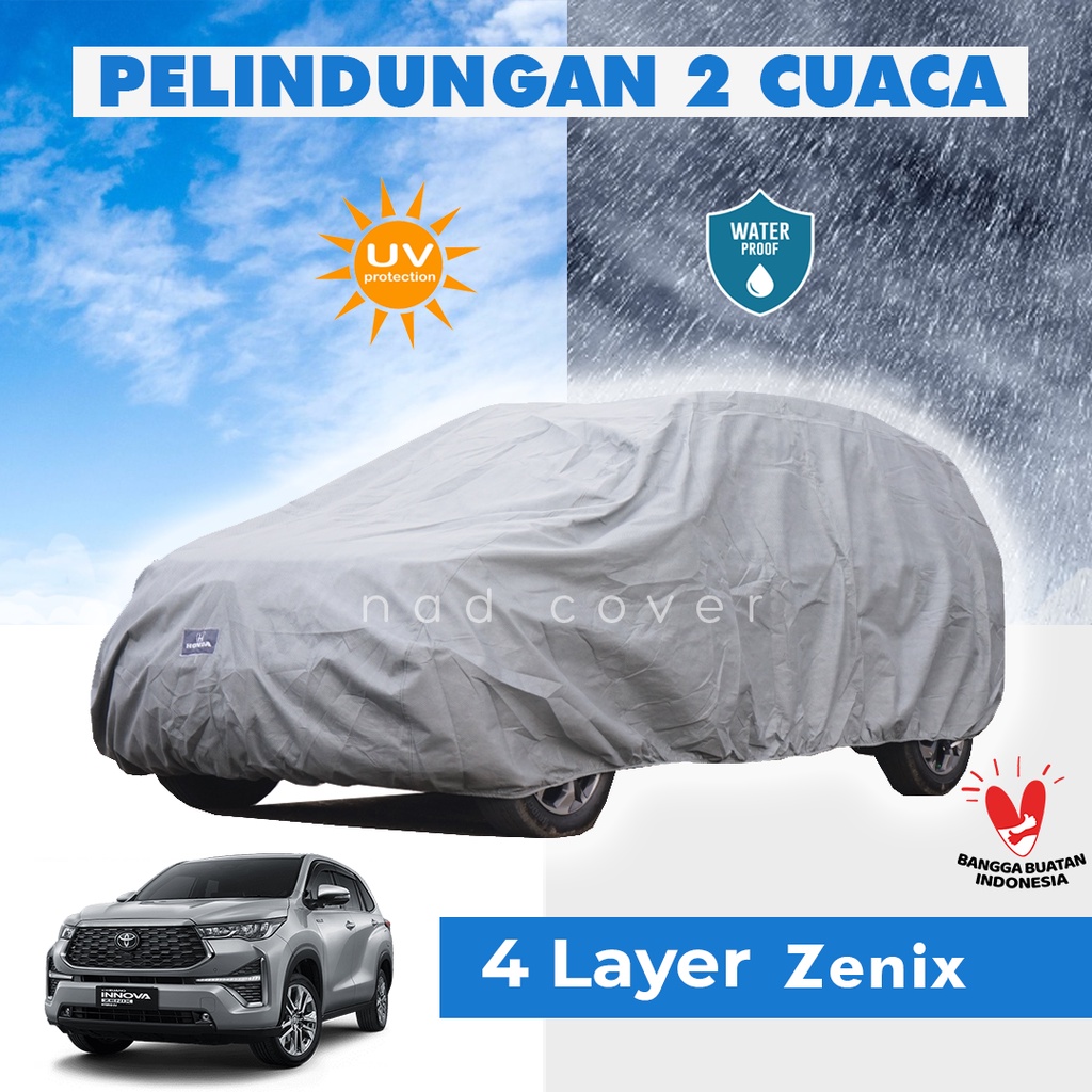 Jual 4 Lapis Body Cover Mobil Innova Zenix Kijang Lgx Outdoor Sarung ...