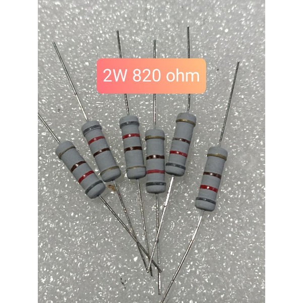 Jual 10BUAH RESISTOR 2 WATT 820 OHM 2WATT 820OHM 2W 820 OHM | Shopee Indonesia