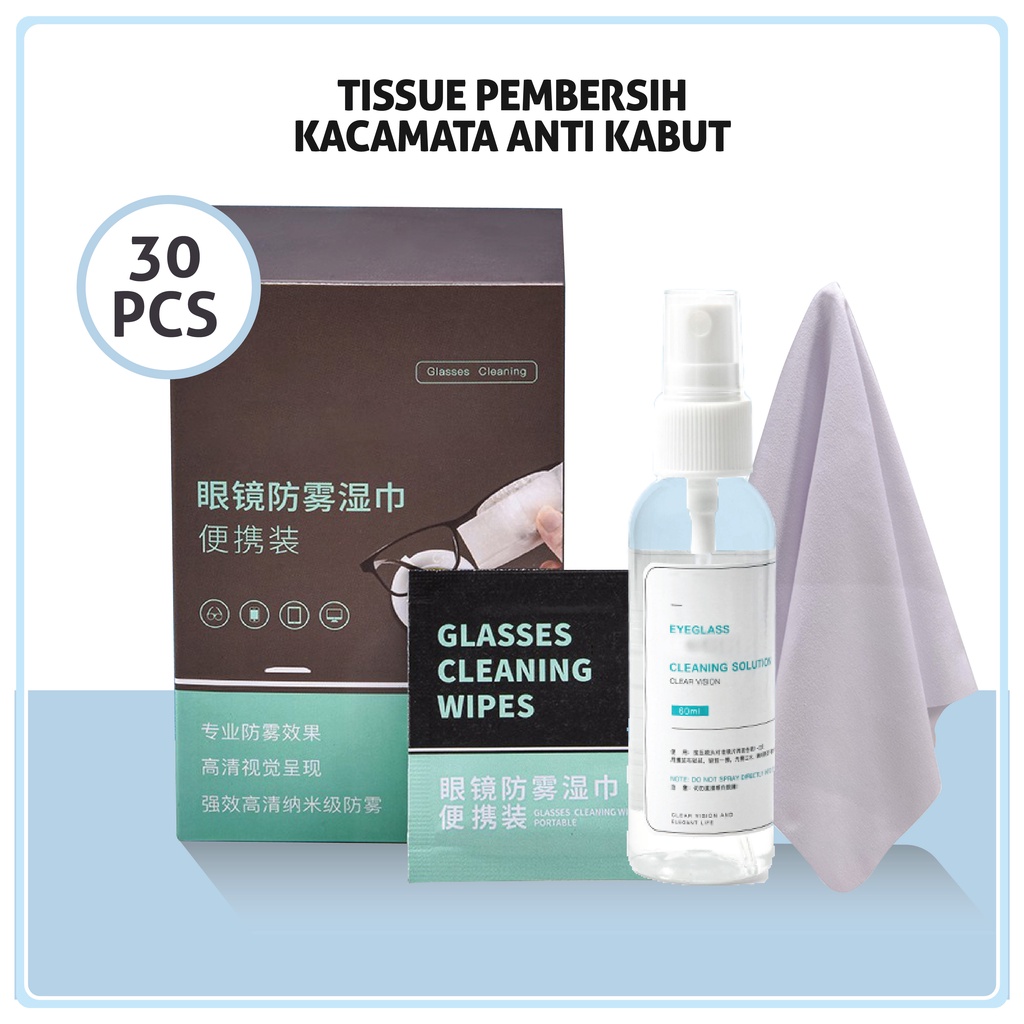 Jual SHERY Tisu Basah Pembersih Lensa Kacamata Anti Kabut New Version ...
