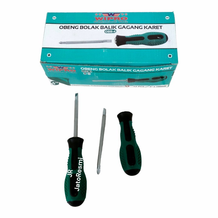 Jual Obeng Bolak Balik Hijau OBB-4 Wipro | Shopee Indonesia