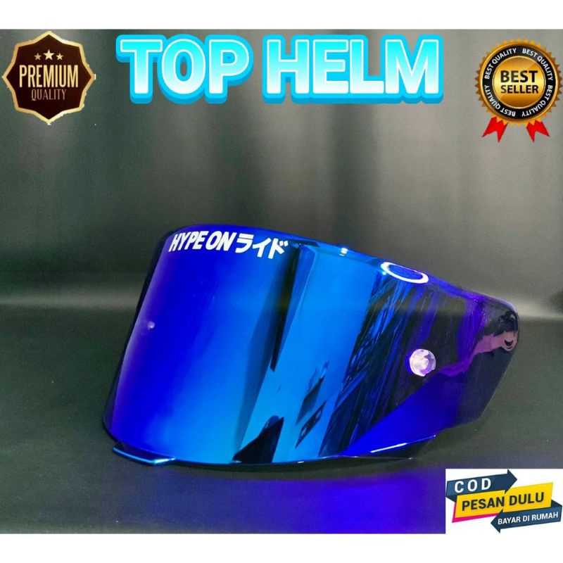 Jual KACA HELM KYT TT-COURSE ORIGINAL COSTUM IRIDIUM BLUE/RED/VISOR TTC ...