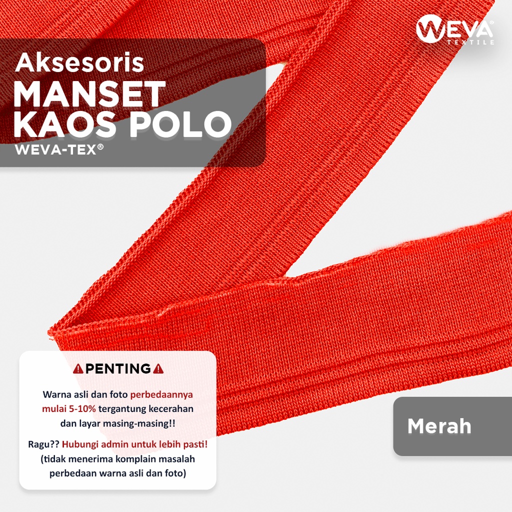 Jual Manset Karet Kaos Polo Satuan - Manset Lengan Kaos Kerah Weva ...