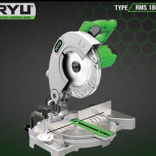 Jual RYU Miter Saw 7 Inch RMS180 / RMS 180 Mesin Potong Aluminium Besi ...