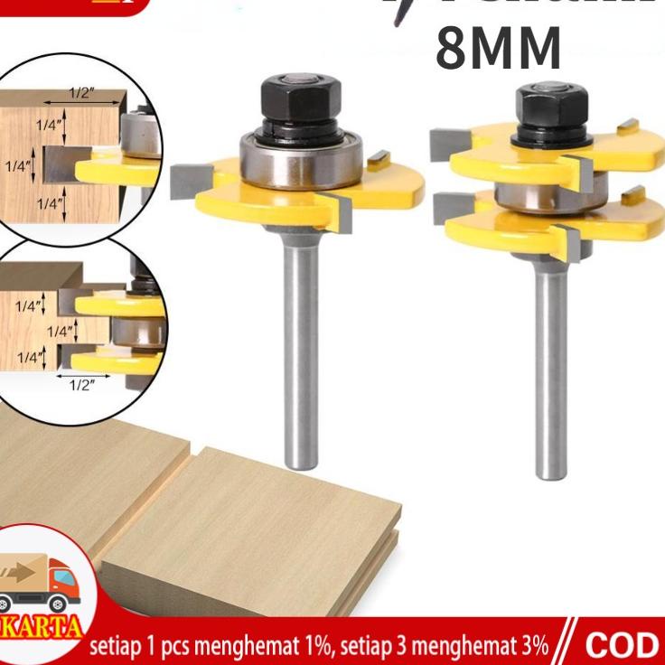 Jual Obral Baru {pasangan}1/4 mata router profil sambungan kayu panel ...