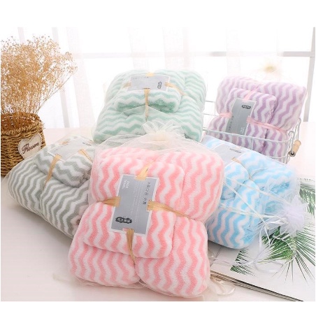 Jual Paket Handuk KOREA Set 2in1 Handuk Mandi Dan Wajah Tebal ...