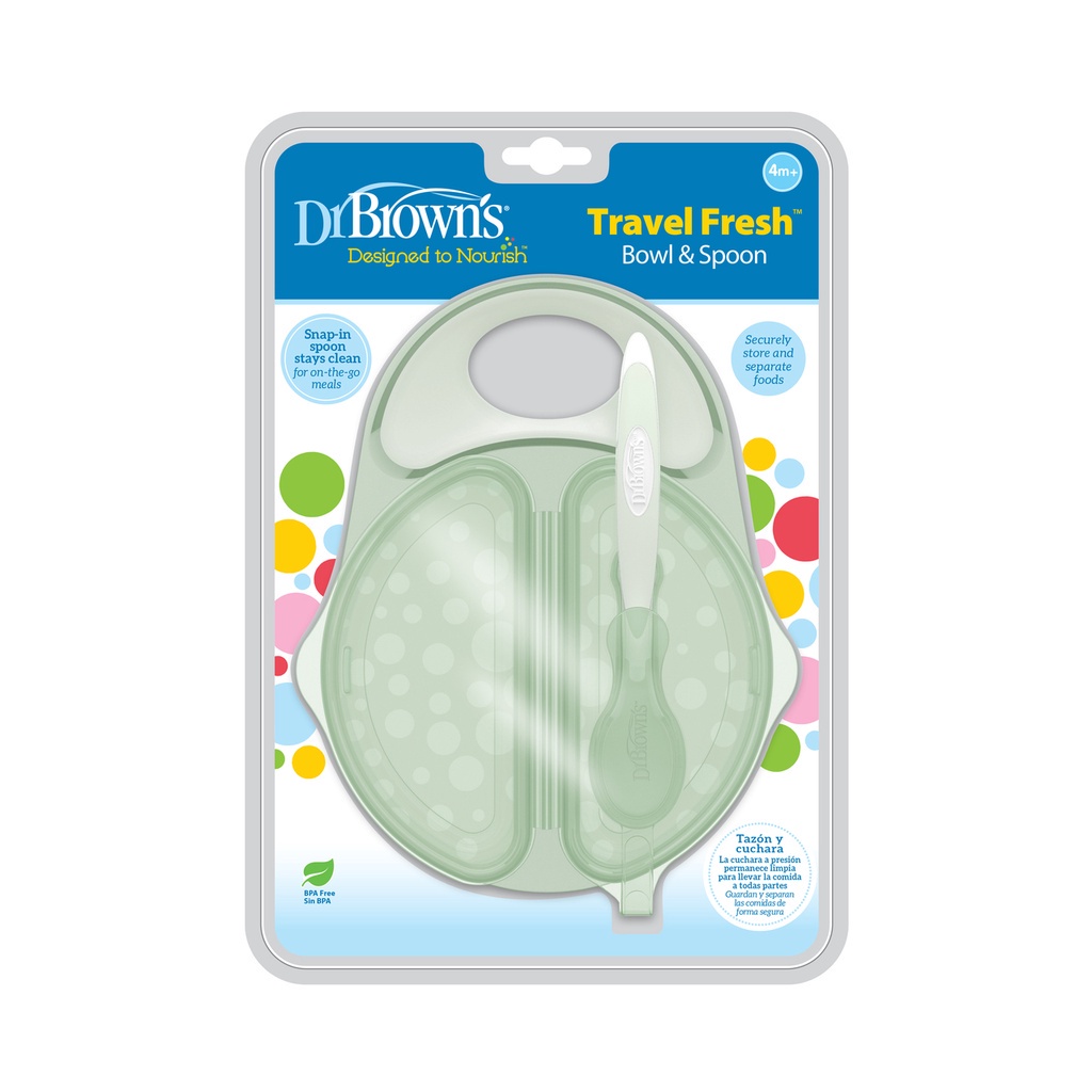 Jual Dr Brown's Travel Fresh Bowl & Spoon Snap in Spoon | Shopee Indonesia