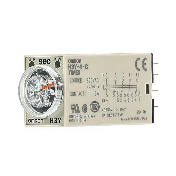 Jual Omron Mini Timer H3Y-4 30S/60S 220Vac 14 Pin | Shopee Indonesia