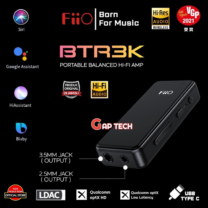 Jual Ampli Fiio Btr3K / Btr3 K / Btr 3K Portable Hi-Fi Bluetooth ...